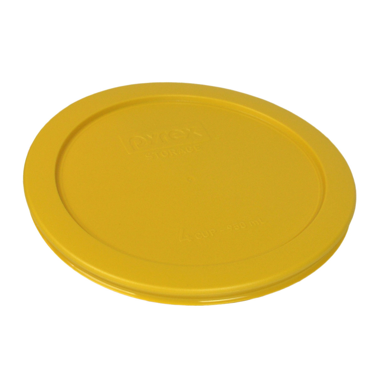 Pyrex 7201-PC Round 4 Cup (4) Butter Yellow, (4) Pumpkin Orange and (4) Edamame Green Plastic Storage Lids, Made in USA