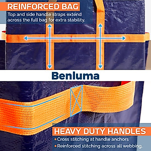 Benluma 6-Pack Extra Large Moving Bags, Moving Totes with Zippers, Heavy Duty Moving Bags Medium and Large Alternative, Packing Boxes for Moving Supplies, Moving Totes Alternative