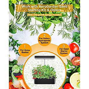 80 PCS Grow Sponges for Hydroponics, Replacement for AeroGarden Seed Pods, Hydroponic Sponges, Root Growth Sponge, Seed Starter Pods for Indoor Gardening System, Pod Refill Peat Sponges (No Seeds)