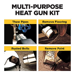 Wagner Spraytech 0503008 HT1000 Heat Gun, 2 Temp Settings 750ᵒF & 1000ᵒF, Great for Soften paint, Caulking, Adhesive, Putty Removal, Shrink Wrap, Bend Plastic Pipes, Loosen Rusted Nuts or Bolts