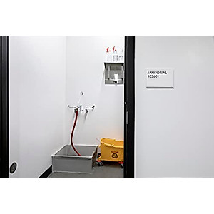 Zurn Z843M1-RC AquaSpec Wall-Mount Service Sink Faucet -Vacuum-Breaker Spout, Pail Hook, Wall Brace, Metal Lever Handles-Rough, Chrome, 8 inches