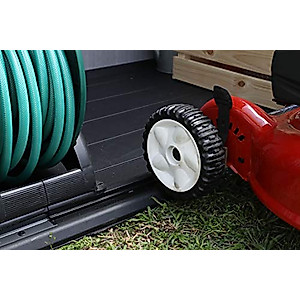 Keter Elite Store 4.6 x 2.7 Foot Resin Outdoor Storage Shed with Easy Lift Hinges, Perfect for Trash Cans, Yard Tools, and Pool Toys, Grey