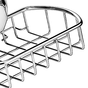 MaxHold No-Drilling/Suction Cup Soap Dish/Soap Basket - Vaccum System - Stainless Steel Never Rust - for Bathroom & Kitchen Storage