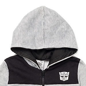 Transformers Optimus Prime Little Boys Fleece Half Zip Hoodie Gray 7-8