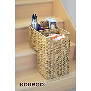KOUBOO Wicker Step Basket, Natural