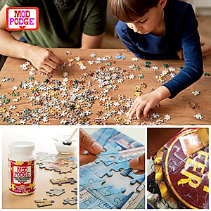 Mod Podge Puzzle Saver Glue Kit, Adhesive Brushes for Jigsaw Puzzles, Boards, Mats, Pixiss Accessory Kit with Glue Spreaders, Gloves, Brushes, Palette Knife Set