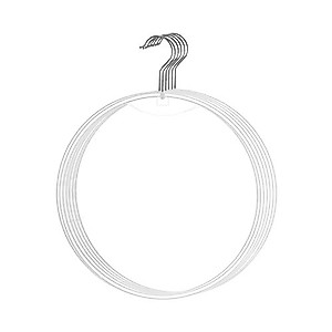 WellieSTR 10PCS Thong Underwear Display Ring Hanger 12", Plastic Round Circle Loop Hook Bikini Swimwear Lingerie Brief Display Hoop Rack Holder