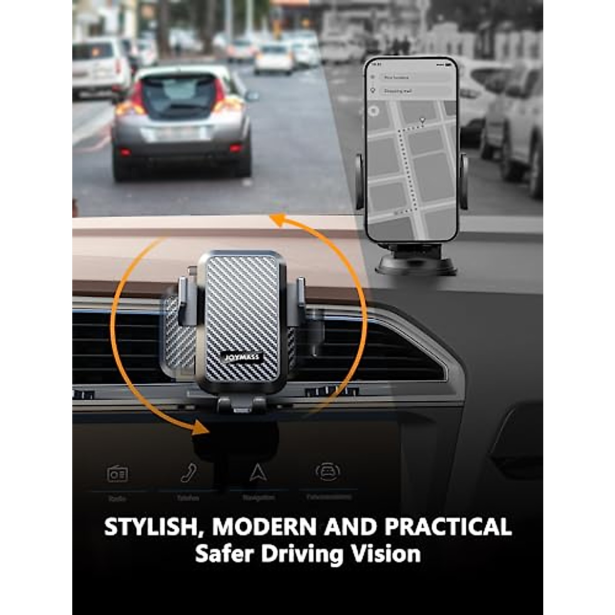 Wireless Car Charger, JOYMASS 15W Fast Charging Auto Clamping Car Charger Cell Phone Holder Mount Vent for iPhone 15 14 13 12 Mini Pro Max 11 XR XS X, Samsung Galaxy S23 Ultra S22 S21+ Note 20, etc