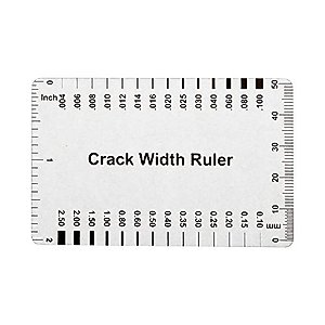 (10PCS) Muka Plastic Concrete Crack Width Ruler-Gloss Clear A