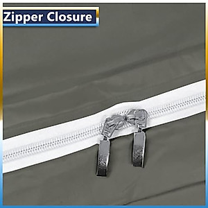 California Bedding Decorative Pinch Plated Pintuck Duvet Cover 800 TC Egyptian Cotton Oversized King 120x98 Size 1-PCs Duvet Cover Zipper & Corner Ties Breathable & Soft Dark Grey Solid