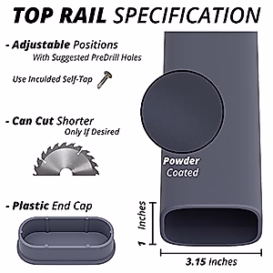 CHR Fence & Rail Hand Rails for Outdoor Steps, 6 Step Railing & Indoor Stair Railing Kit, Railings for Outdoor Steps and Hand Rails for Seniors for Porch Railing & Deck Hand Rail, 5-6 Step Handrail