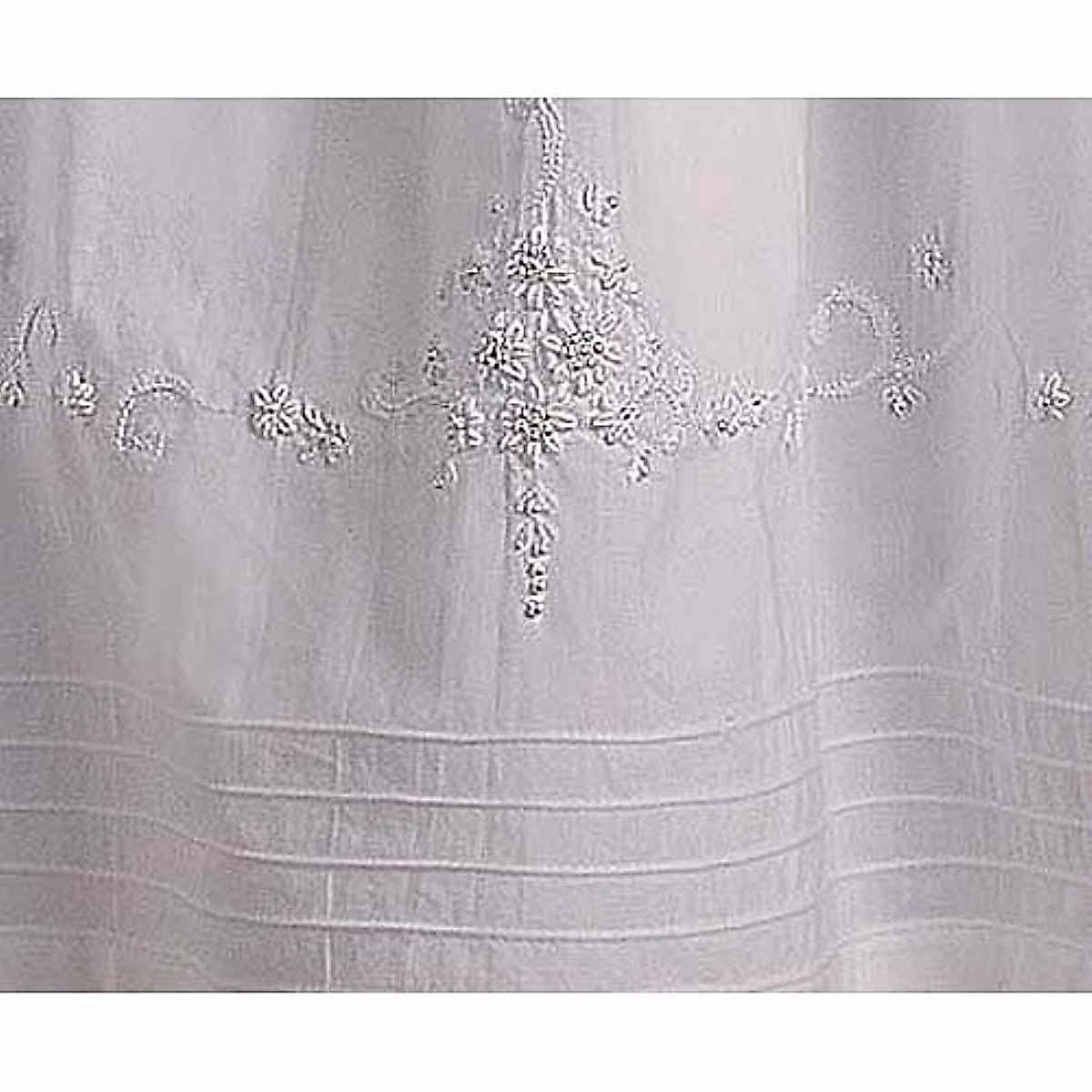 Hand Embroidered Heirloom Christening Gown with Shadow Embroidery - 12 Month White