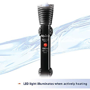 Aqueon Submersible Aquarium Heater, 100 Watts, Up to 40 Gallons