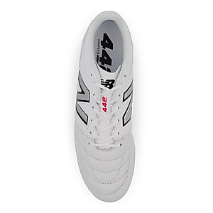 New Balance Men's 442 V2 Team FG Soccer Shoe, White/Black, 7 Wide