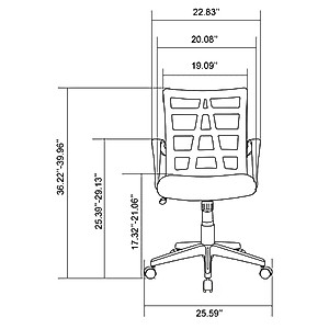 Realspace® Jaxby Mesh/Fabric Mid-Back Task Chair, Black