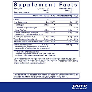 Pure Encapsulations Iron-C+ Gummy |Great-Tasting Blend of Iron and Vitamins to Support Healthy Red Blood Cell Function* | 60 Gummies | Natural Raspberry Flavor*