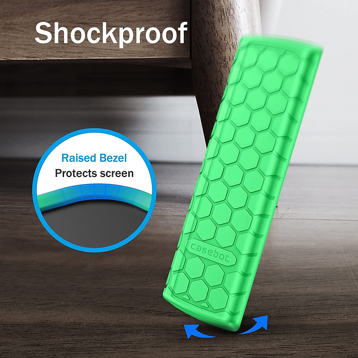 Fintie Silicone Case for Fire TV Stick 4K Max (2nd Gen)/Toshiba/Insignia/Pioneer/Fire TV 2-Series/4-Series/Omni Series TV Remote - Anti Slip Shockproof Cover for Alexa Voice Remote Enhanced,Green Glow