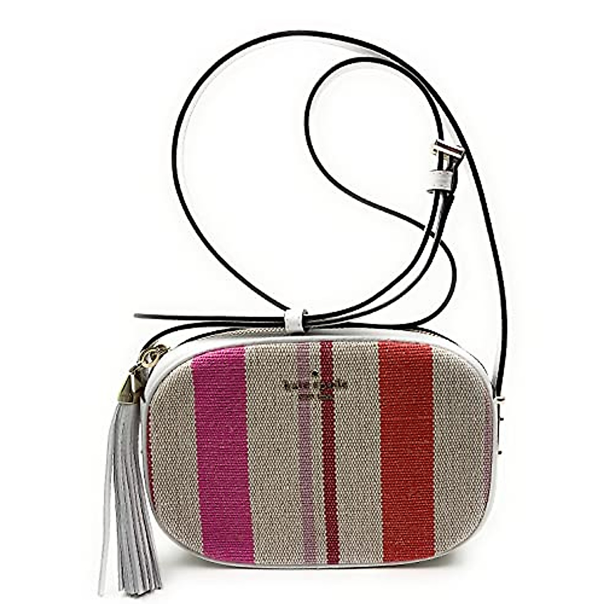 Kate Spade Kourtney Camera Leather Crossbody Bag Purse Handbag (Stripe multi)