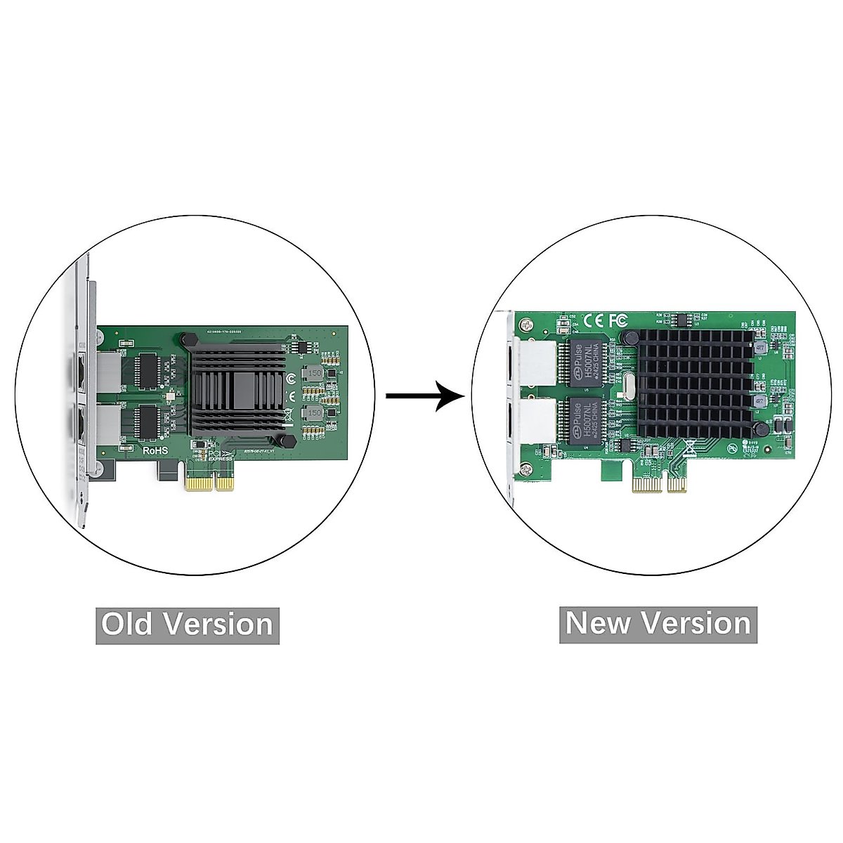 10/100/1000Mbps Gigabit Ethernet Converged Network Adapter (NIC) with Intel 82576 Chip, Ethernet PCI Express Network Card, Dual RJ45 Copper Ports, PCI Express 2.0 X1, Compare to Intel E1G42ET