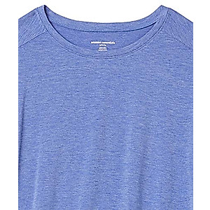 Amazon Essentials Women's Studio Relaxed-Fit Lightweight Crewneck T-Shirt (Available in Plus Size), Bright Blue Heather, XX-Large