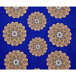 African Polyester Wax Prints Fabric Ankara Real Wax 6 Yards African Fabric for Party Dress FP6393