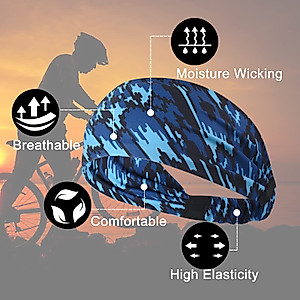 SUNLAND Workout Headbands for Men 3 Pack Sweat Bands Headbands Men Sports Headband for Running Cycling Basketball Yoga