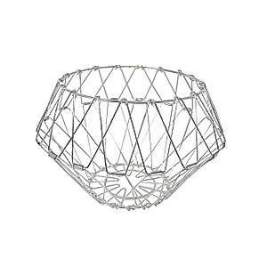 Decorative Flexible Wire Folding Fruit Basket by Trademark Innovations