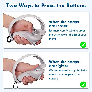 AMVR Touch Controller Grip Strap VR Accessories for Pico 4, Anti-Slip Silicone Hand Straps Adjustable Wrist Straps Replacement Accessories for Pico 4 Controller (1 Pair)