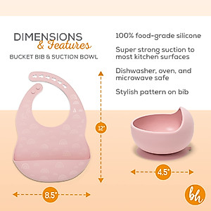 BooginHead Baby Led Weaning Supplies - Stage 1 and Stage 2 Self Feeding 5-Piece Set, Pink