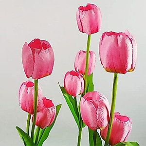 Aolyty Solar Flower Lights Outdoor, IP65 Waterproof Solar Tulip Lights LED Garden Stake Lights for Pathway Lawn Patio Yard Landscape Decorative