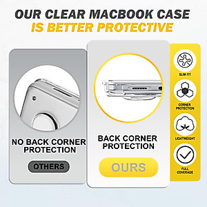 B BELK Compatible with MacBook Pro 14 inch Case 2023 2022 2021 Release M2 A2779 A2442 M1 Pro/Max Chip with Touch ID, Clear Plastic Hard Shell Case with Keyboard Cover + Screen Protector, Transparent