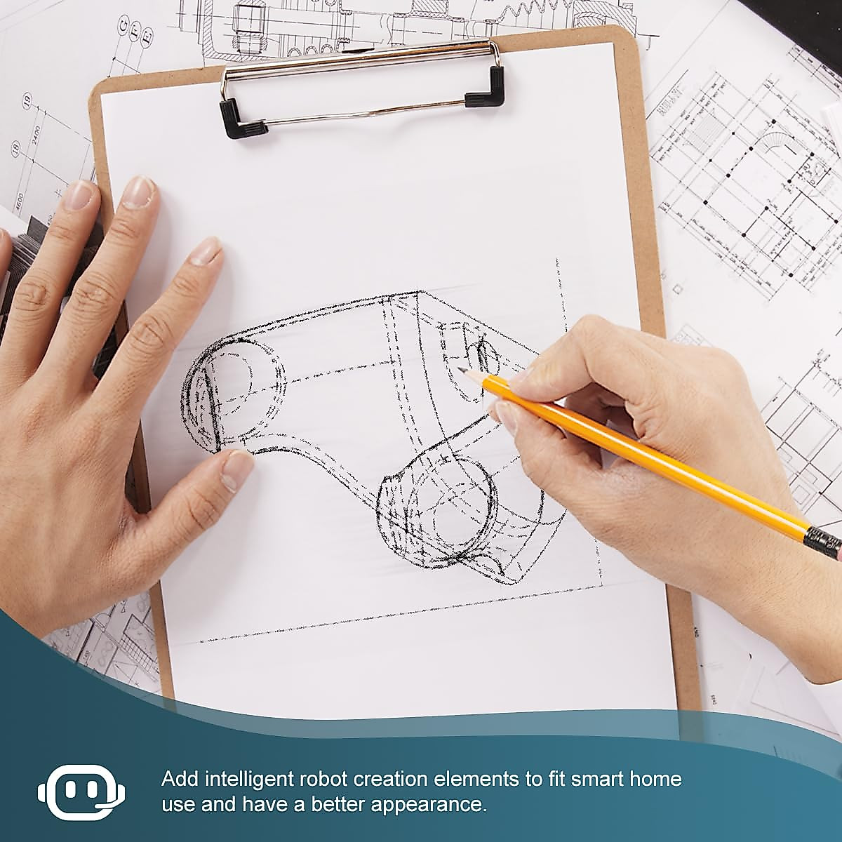 Lenink Wall Mount Compatible with Ecobee Smart Sensor, 2 Pack Smart Sensor Wall Holder Replacement Intelligent Robot Model (White)