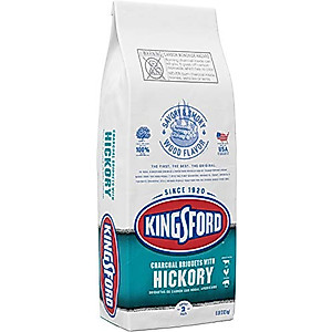 Kingsford 32079 Original Charcoal Briquettes with Hickory, 8 lb, Black