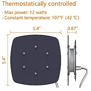 Ogioxam Bird Heater, Thermostatical Bird Warmer for Parakeets, IP67 Waterproof Bird Accessories and Supplies, 12V