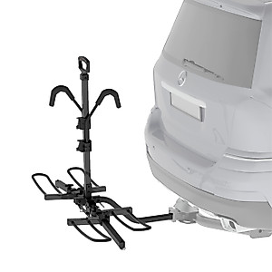 HYPERAX Blast 2 -Hitch Mounted E Bike Rack Carrier for 2 inch/1.25-inch Hitch- Fits Up to 2 X 55 lbs E Bikes MTBs Gravel Road Bikes with Up to 3-inch Tires Suitable for SUV, Trucks, Sedan, NO RV USE!