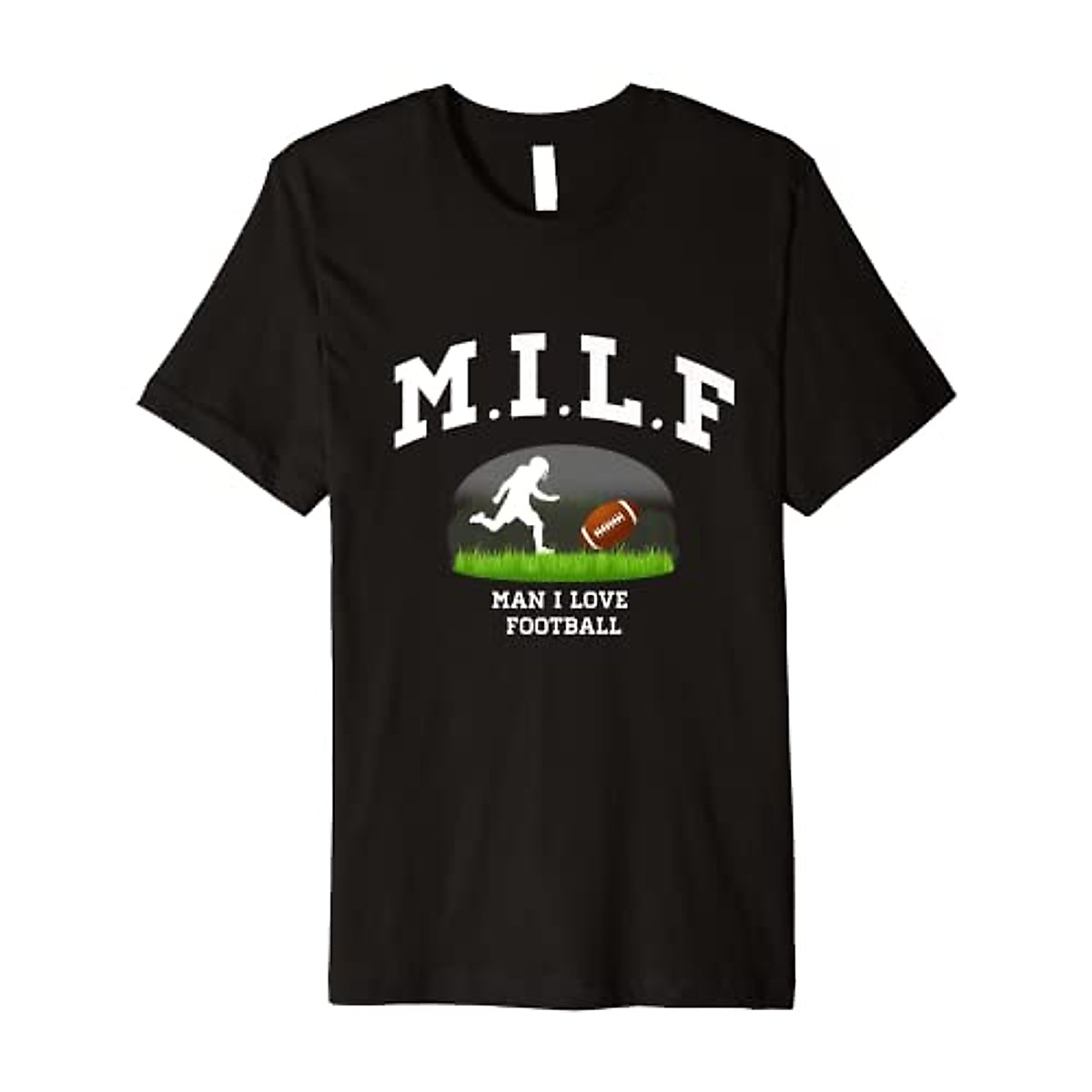 M.I.L.F. Man I Love Football Sunday is Funday Quarterback Premium T-Shirt