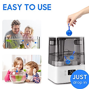 Leemone Humidifier Cleaner 12 Pack, Demineralization Cleaning Ball, Works in All humidifiers and Fish Tanks, Purifies Water, Prevents Hard Water Build-Up, Eliminates White Dust and Odor