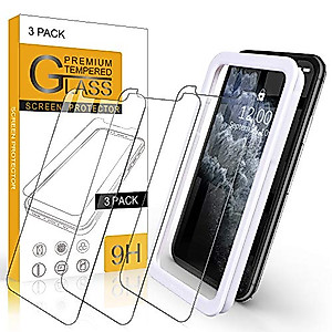 Arae Screen Protector for iPhone 11 Pro Max/Xs Max, HD Tempered Glass Anti Scratch Work with Most Case, 6.5 inch, 3 Pack