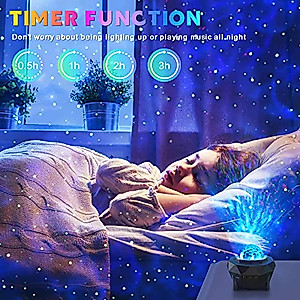 Star Projector, ZonQoonz Galaxy Projector with APP Remote Control, Bluetooth Music Speaker Aurora Projector, Night Light Projector for Kids Adults Gaming Room, Home Theater, Birthday, Party
