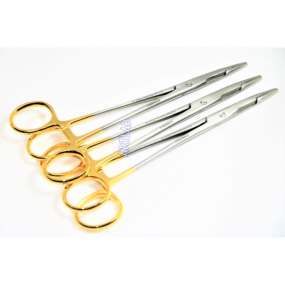 LOT of 5EA Olsen HEGAR Needle Holder Forceps 7" (17.80cm) with Tungsten Carbide Inserts Serrated (CYNAMED)