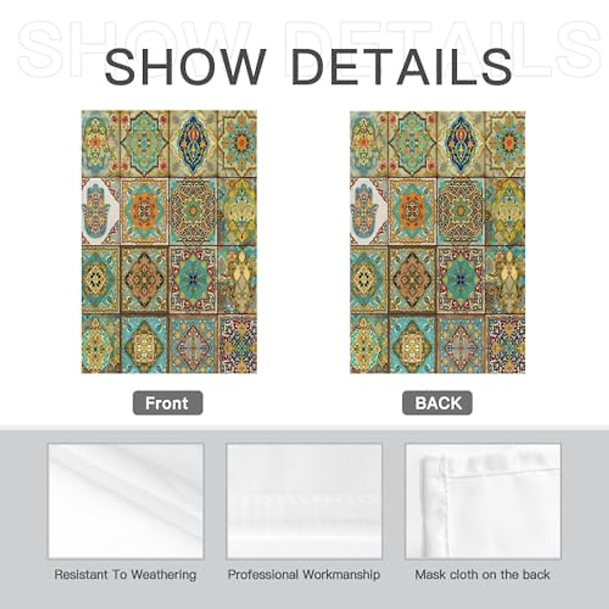 Double-sided garden flag Mandala Talavera Mexican Tiles Outdoor Flag Garden Flag Yard Outdoor Decoration （12×18in）.