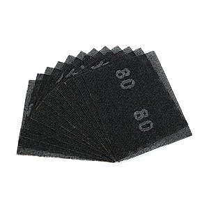 SCOTTCHEN Sanding Mesh 1/4 Sheet (12pcs) 5.5" x 4.5" for Palm Sanders Sheets 80 Grit