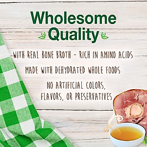 Nylabone Healthy Edibles Broth Bone Natural Dog Chews Long Lasting Treats Ham Flavor Small/Regular - Up to 25 Ibs. (4 Count)