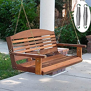 Porch Swing Springs Heavy Duty - 1300Lbs Hammock Chair Spring,Hanger Ceiling Mount Spring (Silver)