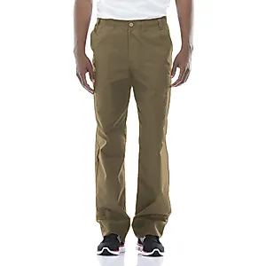 Dickies Men's Signature Elastic Waist Scrubs Pant, Dark Khaki Large Tall