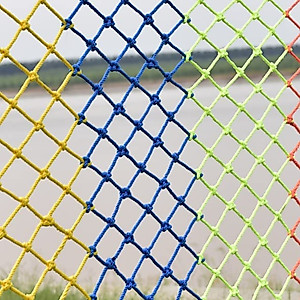 GEIRONV 3m Interior Decoration Nets, Children Safe Net Kindergarten Stairs Fence Net Outdoor Playground Protection Anti-Fall Net Outdoor Climbing Net (Color : 8mm Rope, Size : 6 cm mesh)