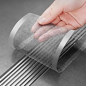 Disposable Shower Drain Cover,Disposable Shower Drain Hair Catcher,Cutable Mesh Shower Drain Cover,DIY Floor Drain Shower Drain Screen with Removal Tool,for Bathroom,Laundry,Bathtub,Kitchen,Sink