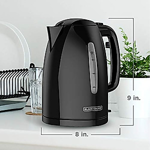 BLACK+DECKER KE1500B 1.7L Rapid Boil Electric Cordless Kettle, Black
