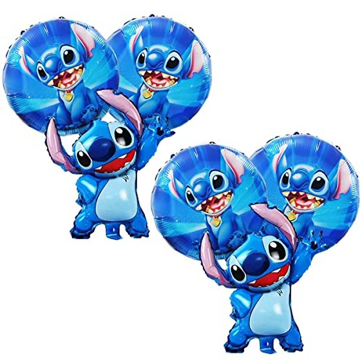Lilo and Stitch Party Balloons Stitch Party Aluminum Film Balloons suit Stitch Birthday Party Decorations (10pcs blue）