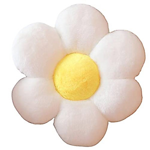 Flower Pillow Cute and Healthy Leisure and Comfortable Home Pillow Cushion Cushion Auto Supplies Office Supplies (50cm, White 02)